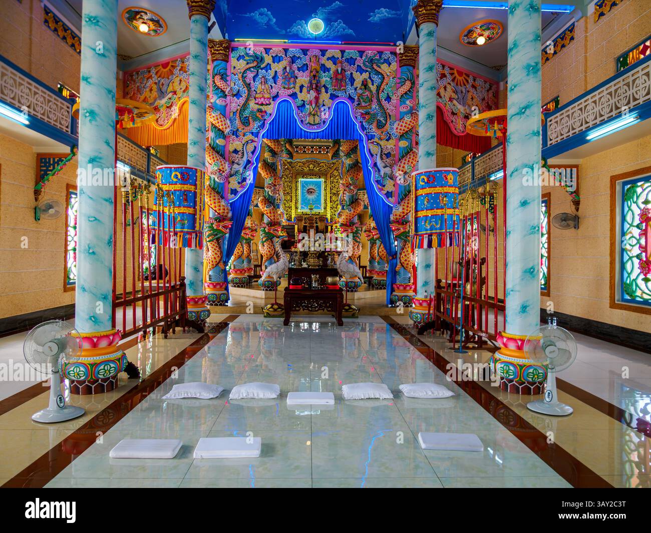 Thánh That Tan Chau Temple interior view, Tan Chau, Vietnam Stock Photo ...