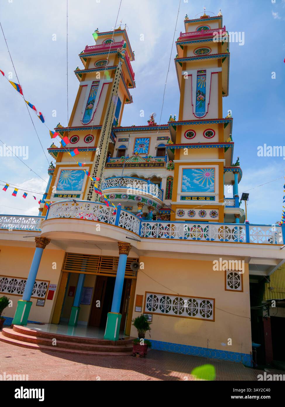 Thánh That Tan Chau Temple front view, Tan Chau, Vietnam Stock Photo ...