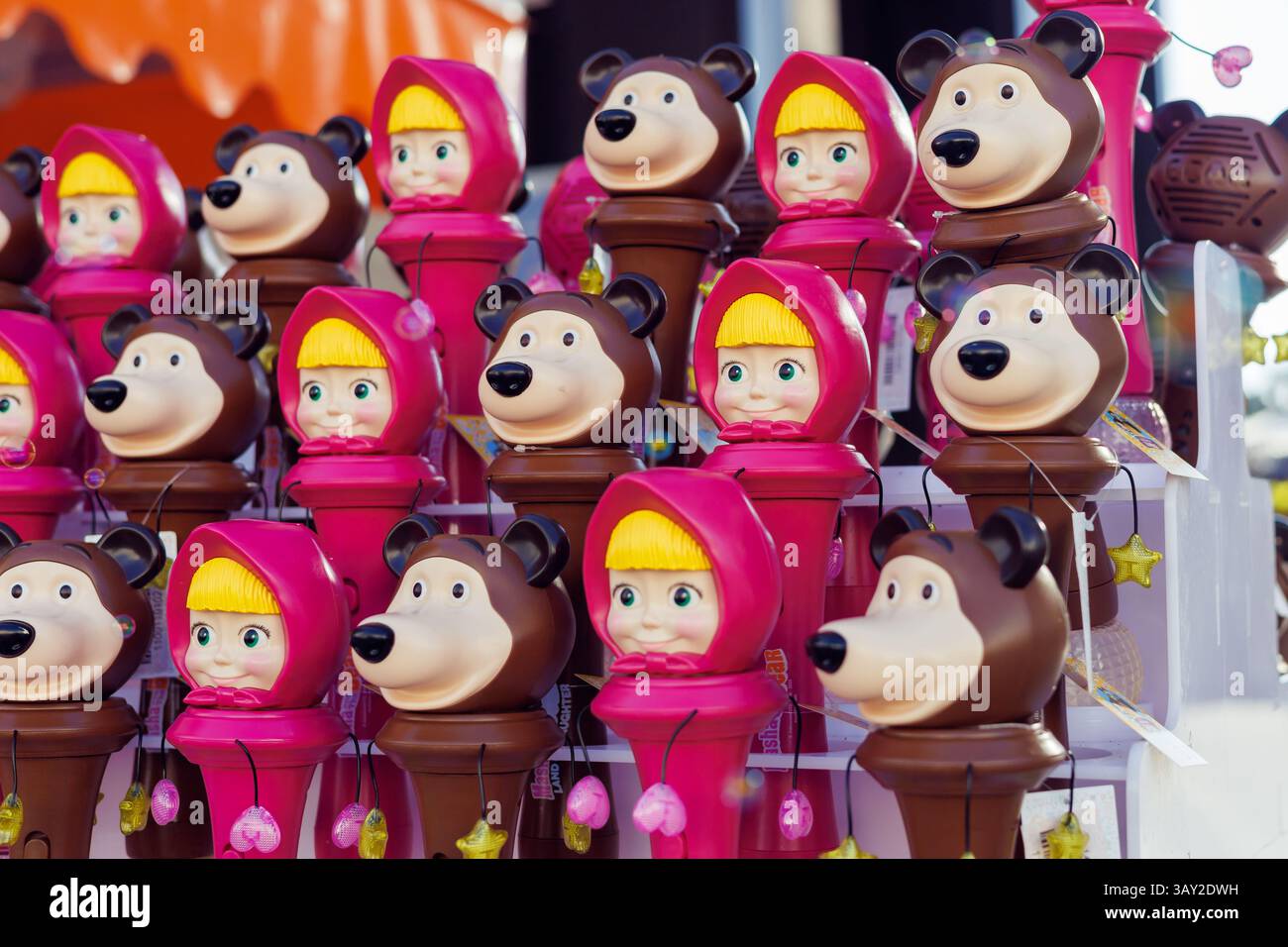 Antalya, Turkey - March 12, 2025: Masha and the Bear toys shop in The ...