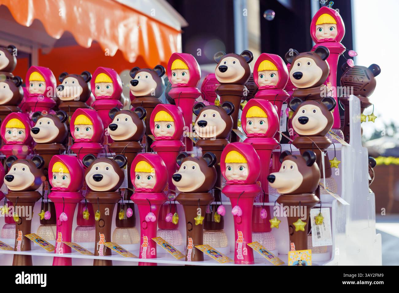 Antalya, Turkey - March 12, 2025: Masha and the Bear toys shop in The ...