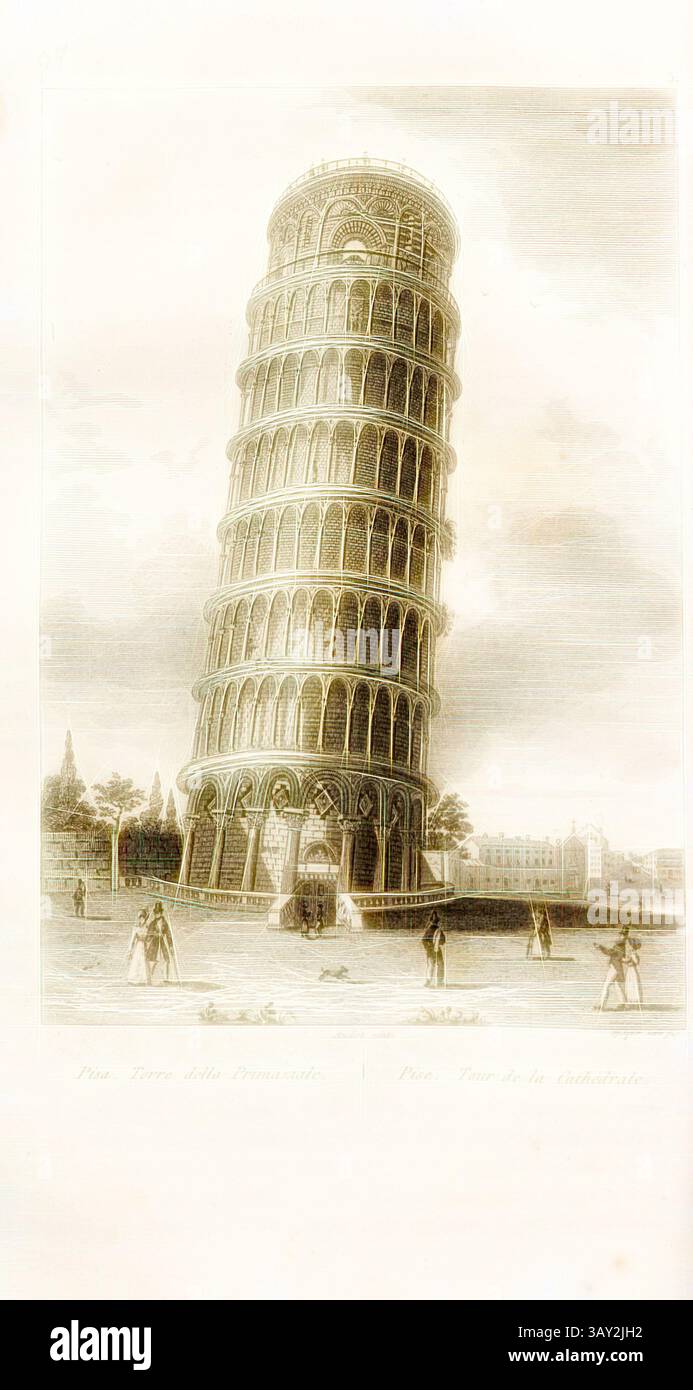 The iconic Leaning Tower of Pisa stands tall with its distinct ...