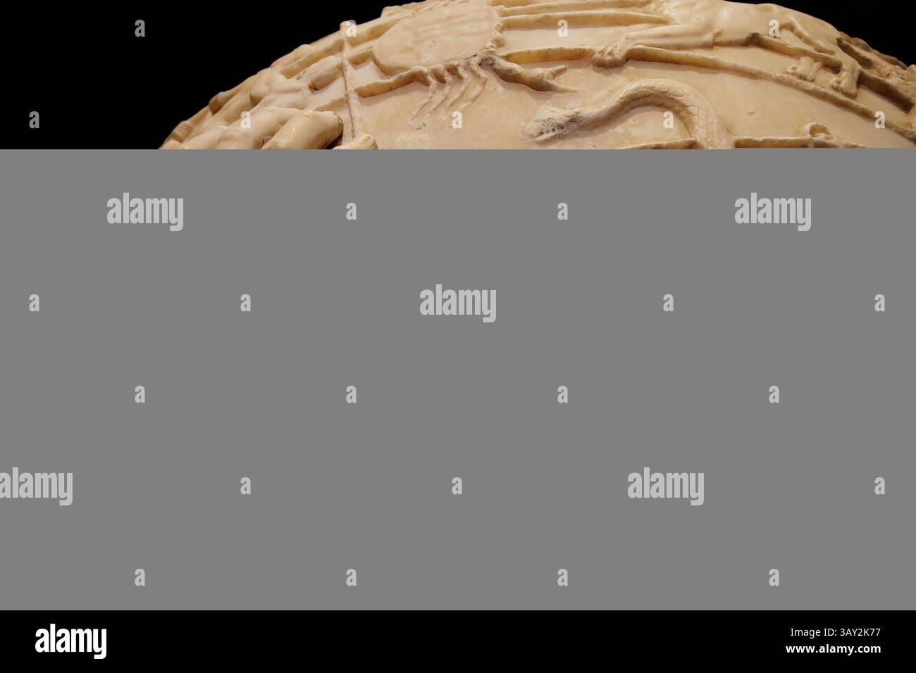 A photo shows the marble statue of the "Farnese Atlas," known as a ...