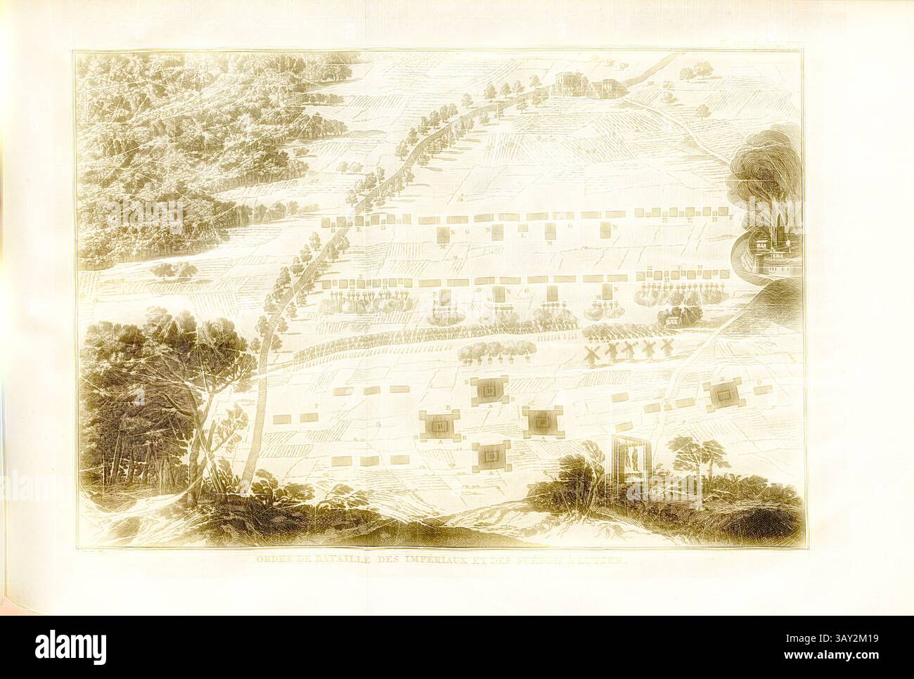 A meticulously detailed layout of a battlefield, showcasing troop ...
