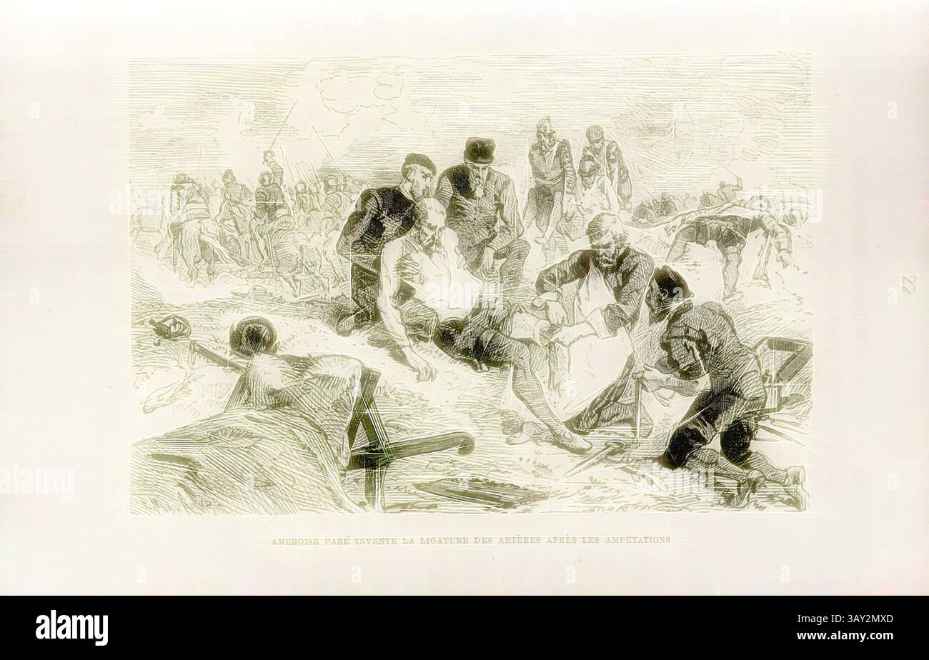 A chaotic scene depicts individuals aiding the wounded in a setting of ...