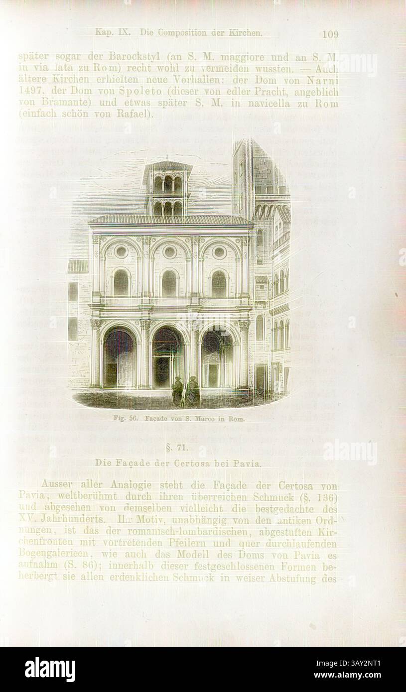 A detailed architectural illustration depicting the façade of a ...