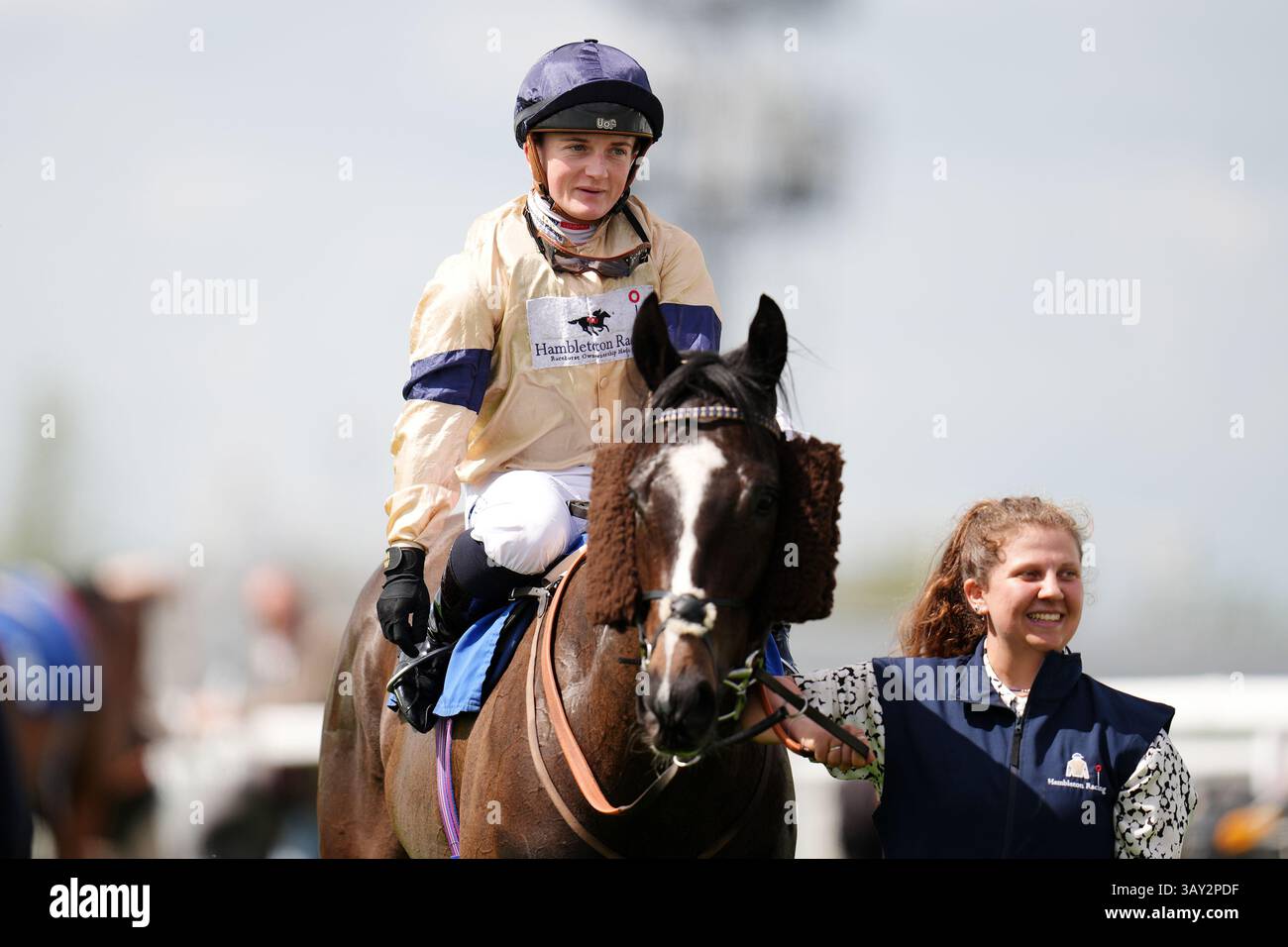 Hollie Doyle aboard Spartan Arrow after winning the Betfred Handicap ...