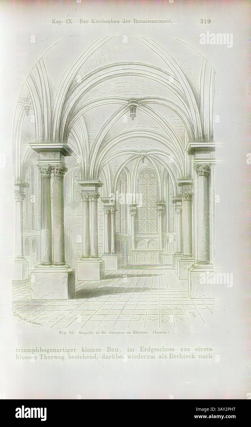 A detailed architectural illustration depicting the interior of a ...