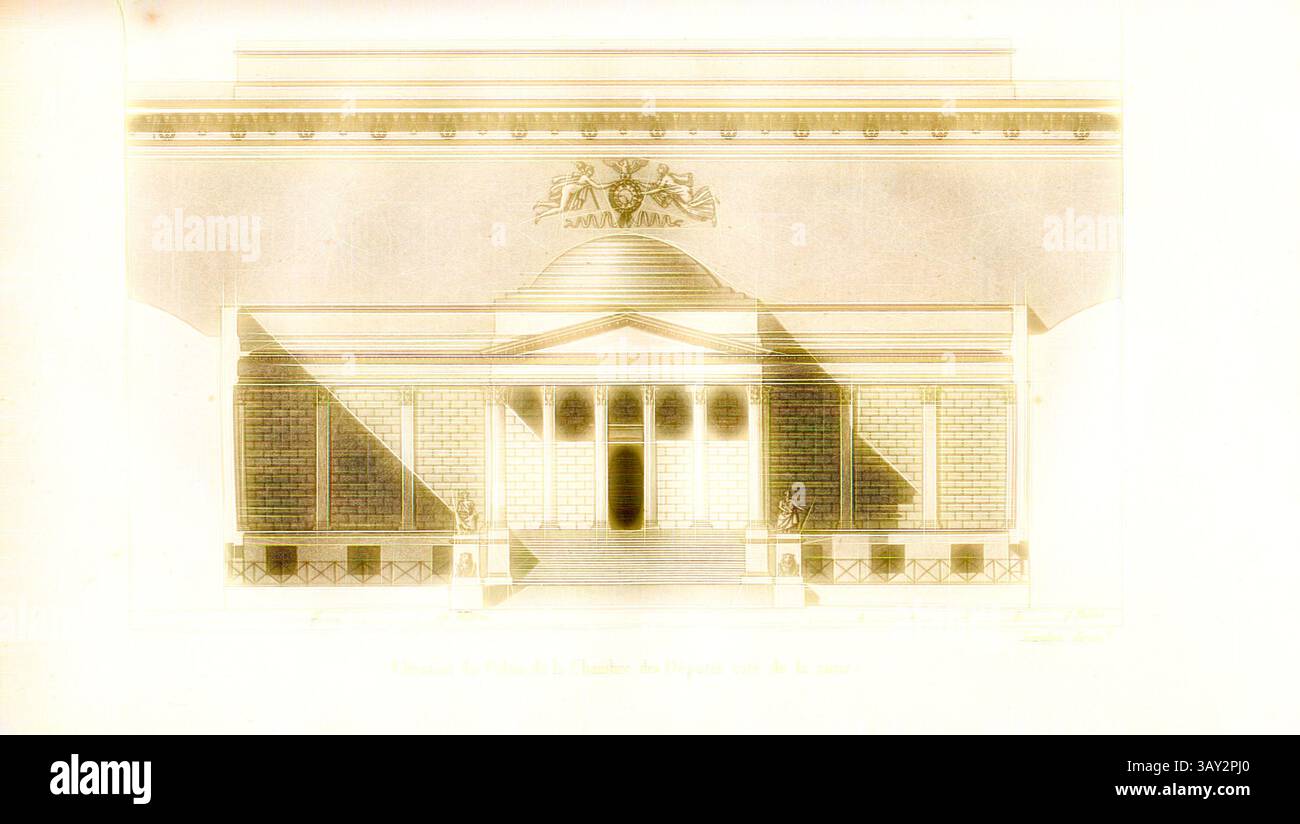 A grand neoclassical building featuring a large domed entrance flanked ...
