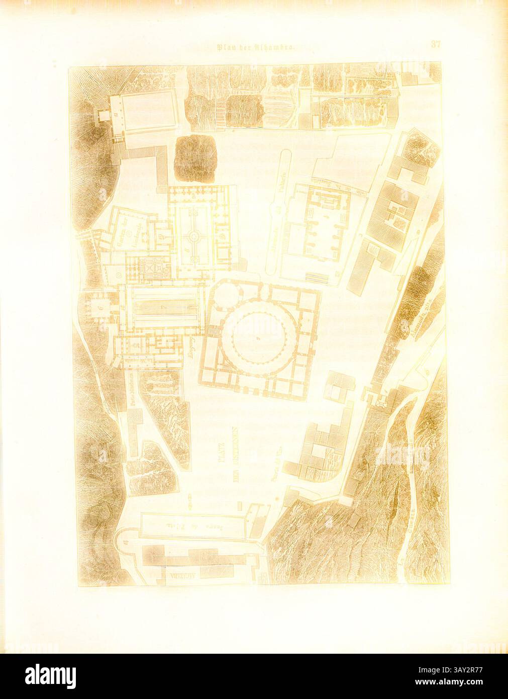 A detailed architectural plan showcasing the layout of a historic site ...