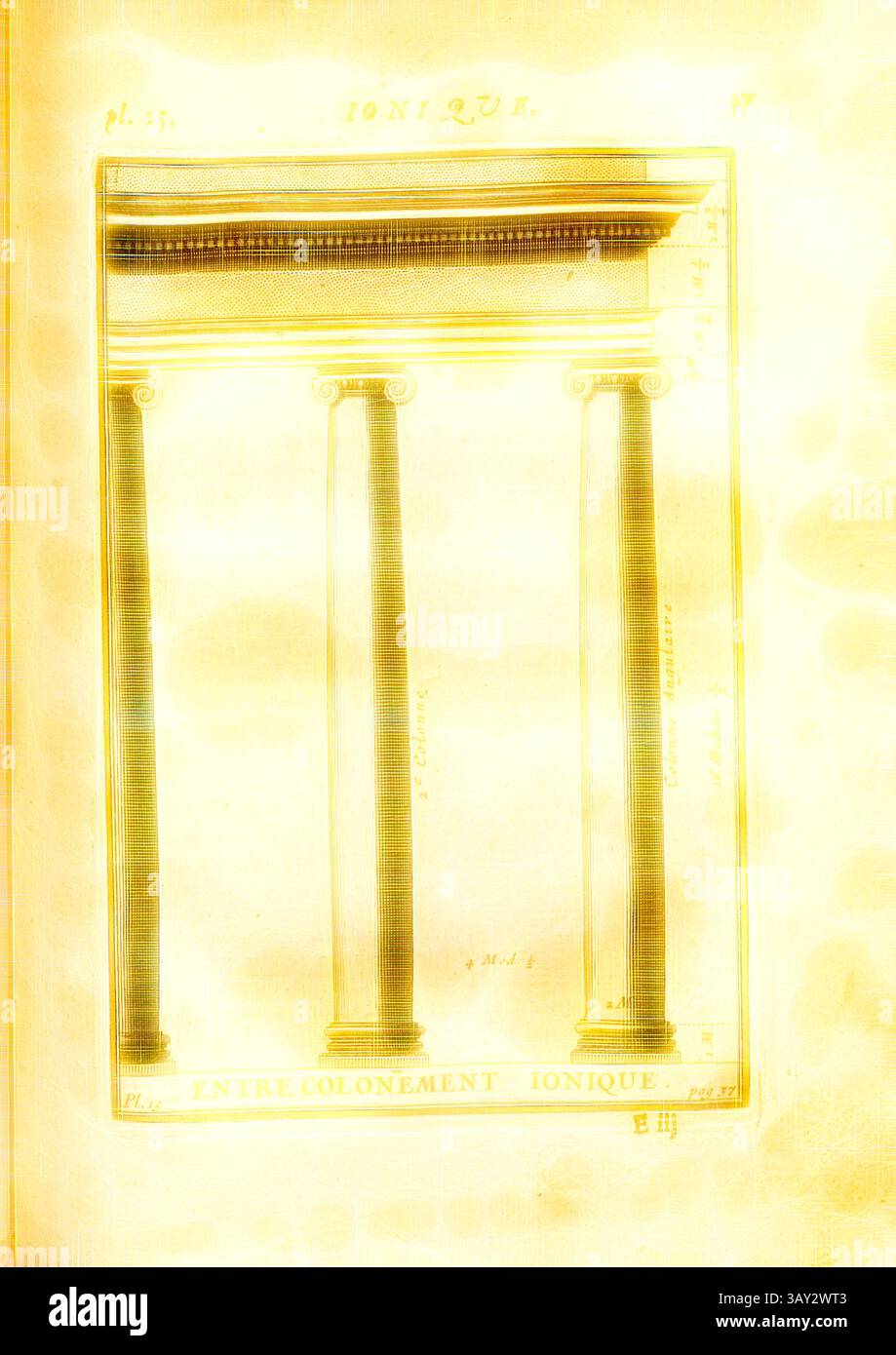 Depiction of three classical ionic columns hi-res stock photography and ...