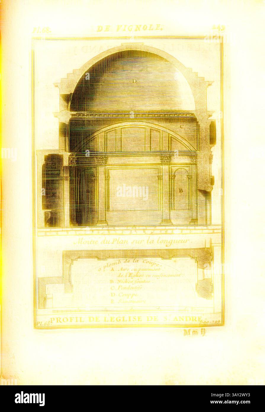 A detailed architectural drawing showcasing the design of a church ...