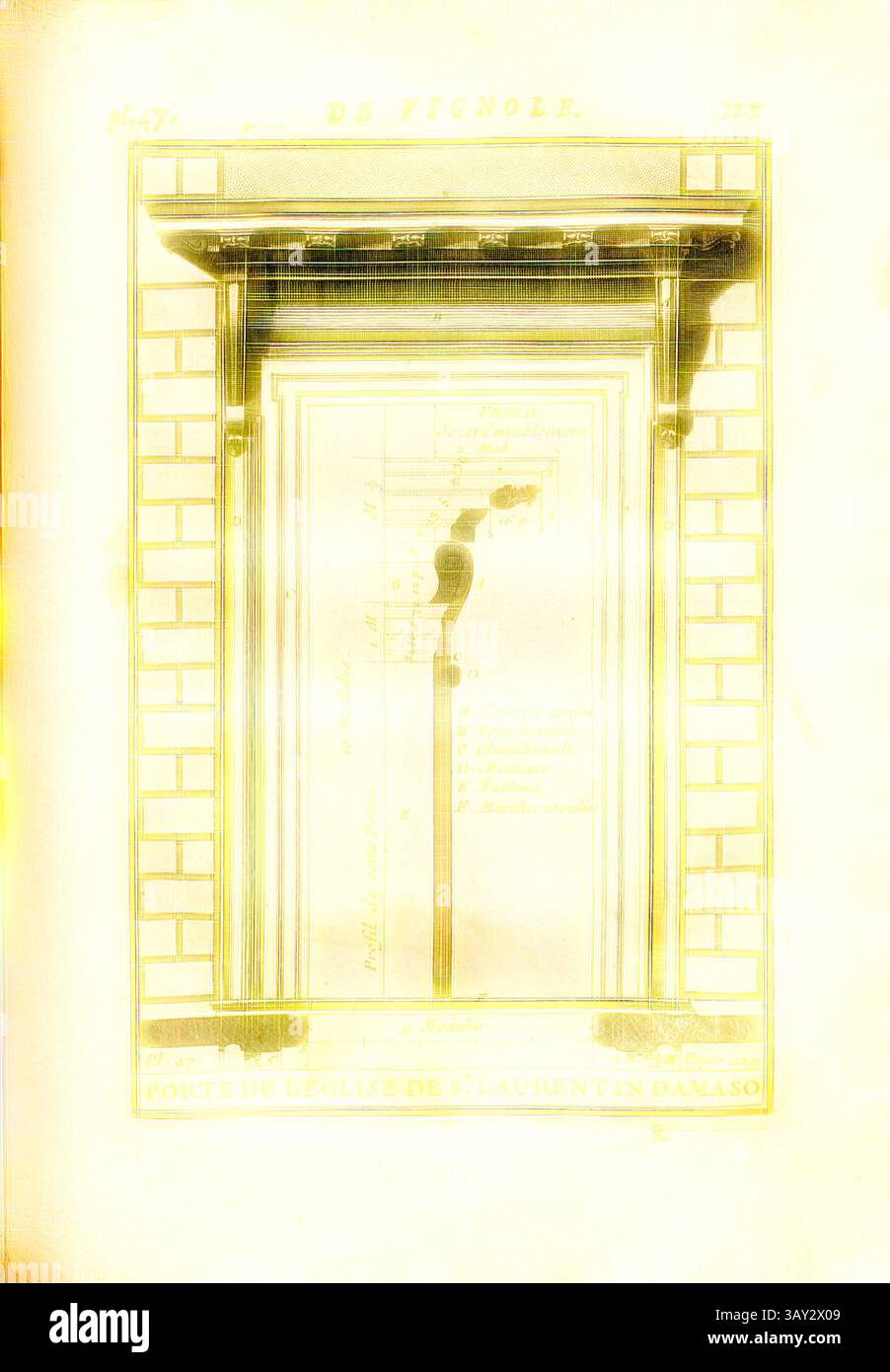 An illustration depicting a detailed architectural design of a door ...