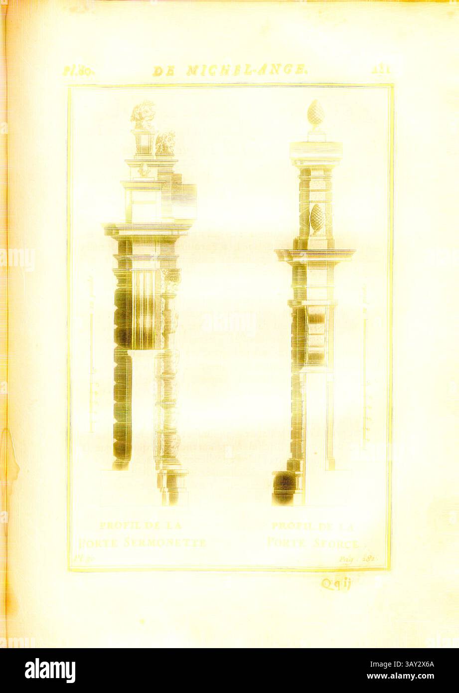 Two detailed architectural designs featuring columns, each adorned with ...