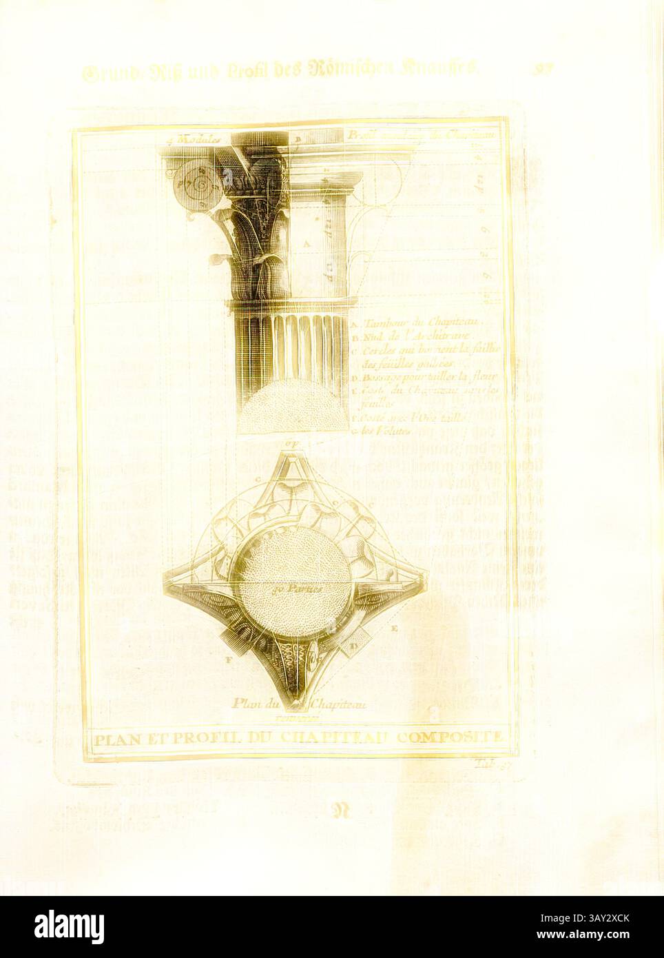 An architectural illustration showcasing a detailed column design ...