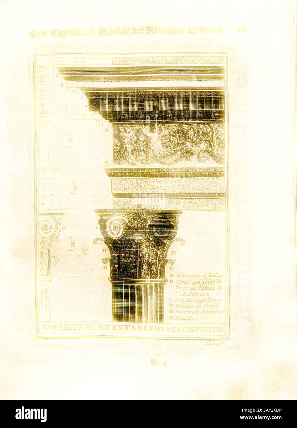 A detailed illustration of a Corinthian capital, showcasing intricate ...