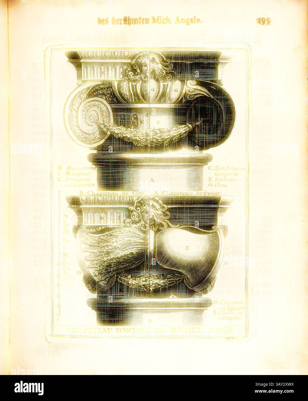 An illustration depicting intricate architectural elements, featuring ...