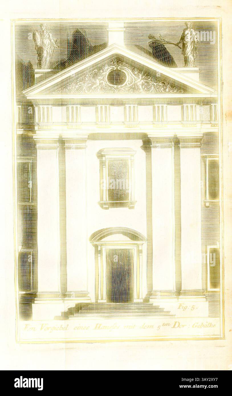 An architectural illustration featuring a classical building facade ...