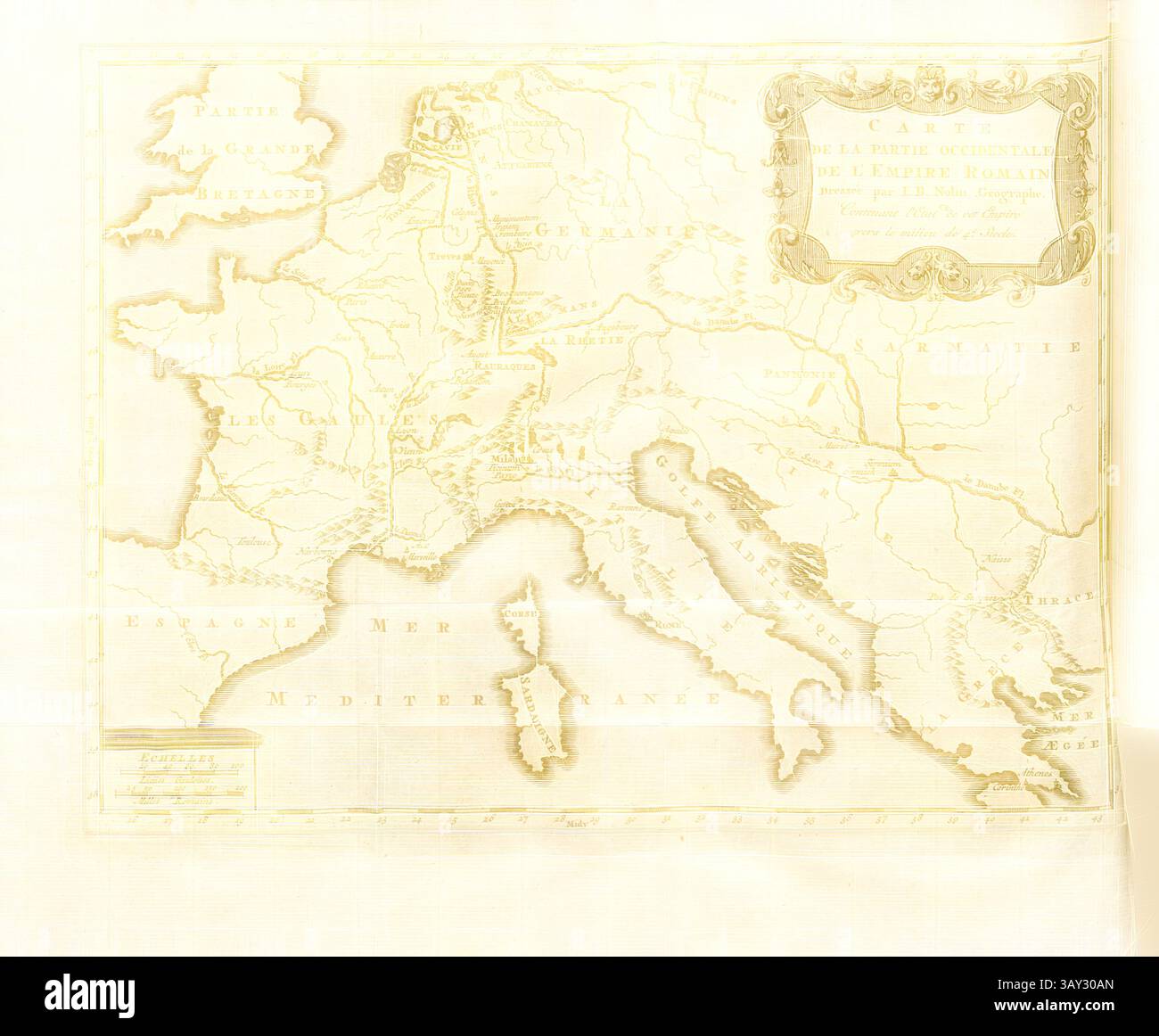 A detailed map depicting parts of Europe and regions once associated ...