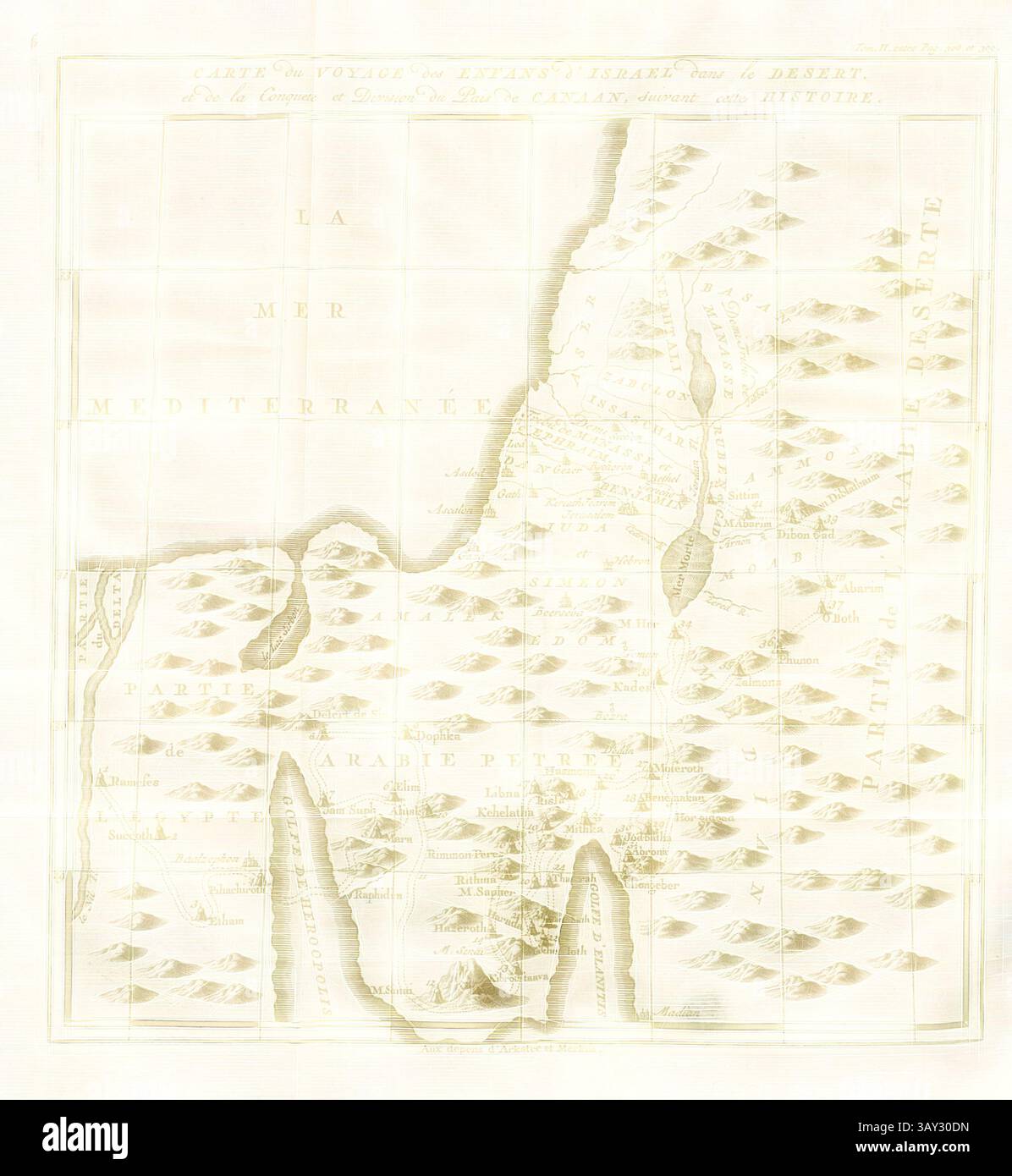 A historical map illustrating the territory of ancient Israel ...