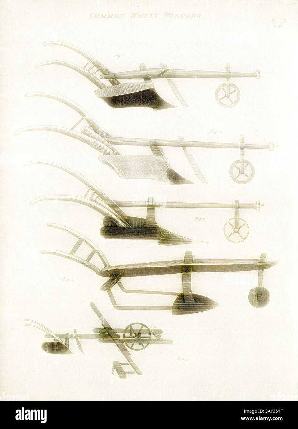 A collection of illustrated wheel plough designs showcasing various ...