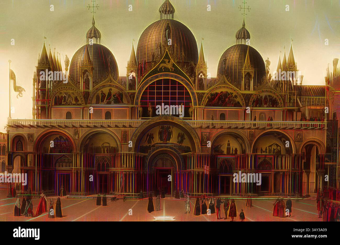 An ornate architectural marvel with grand domes and intricate designs ...