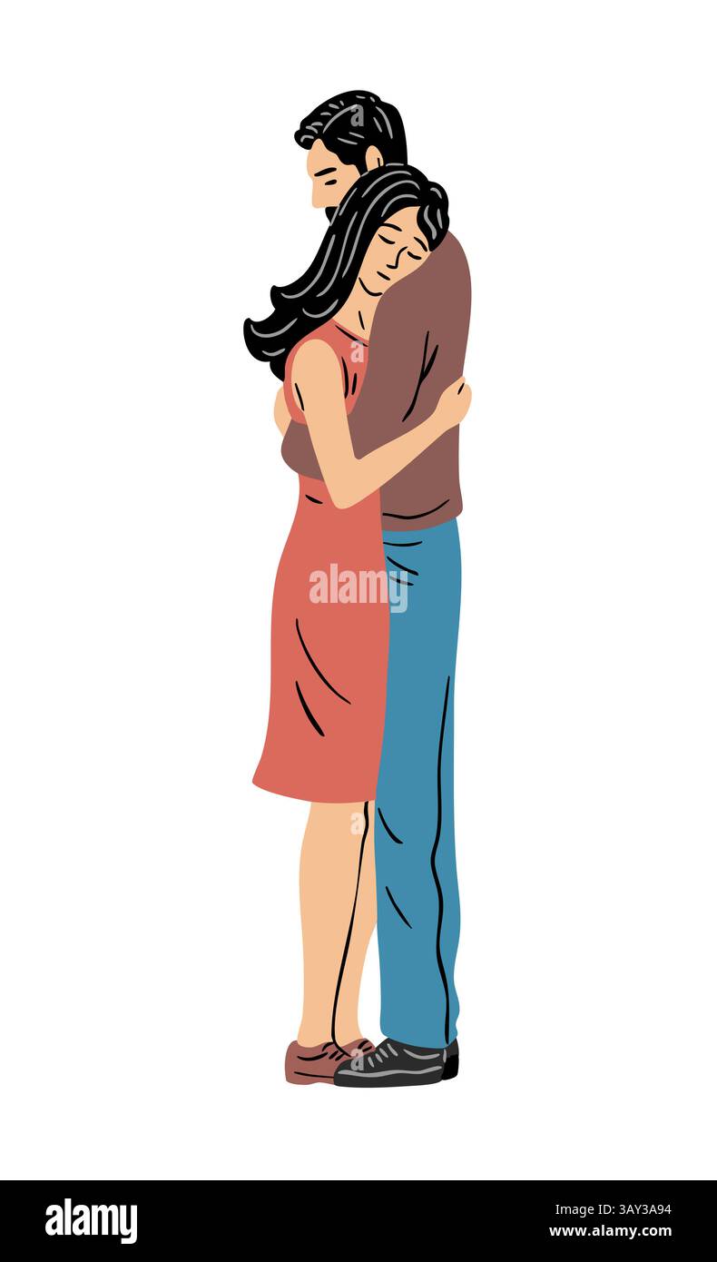 Embrace relationships Stock Vector Images - Alamy