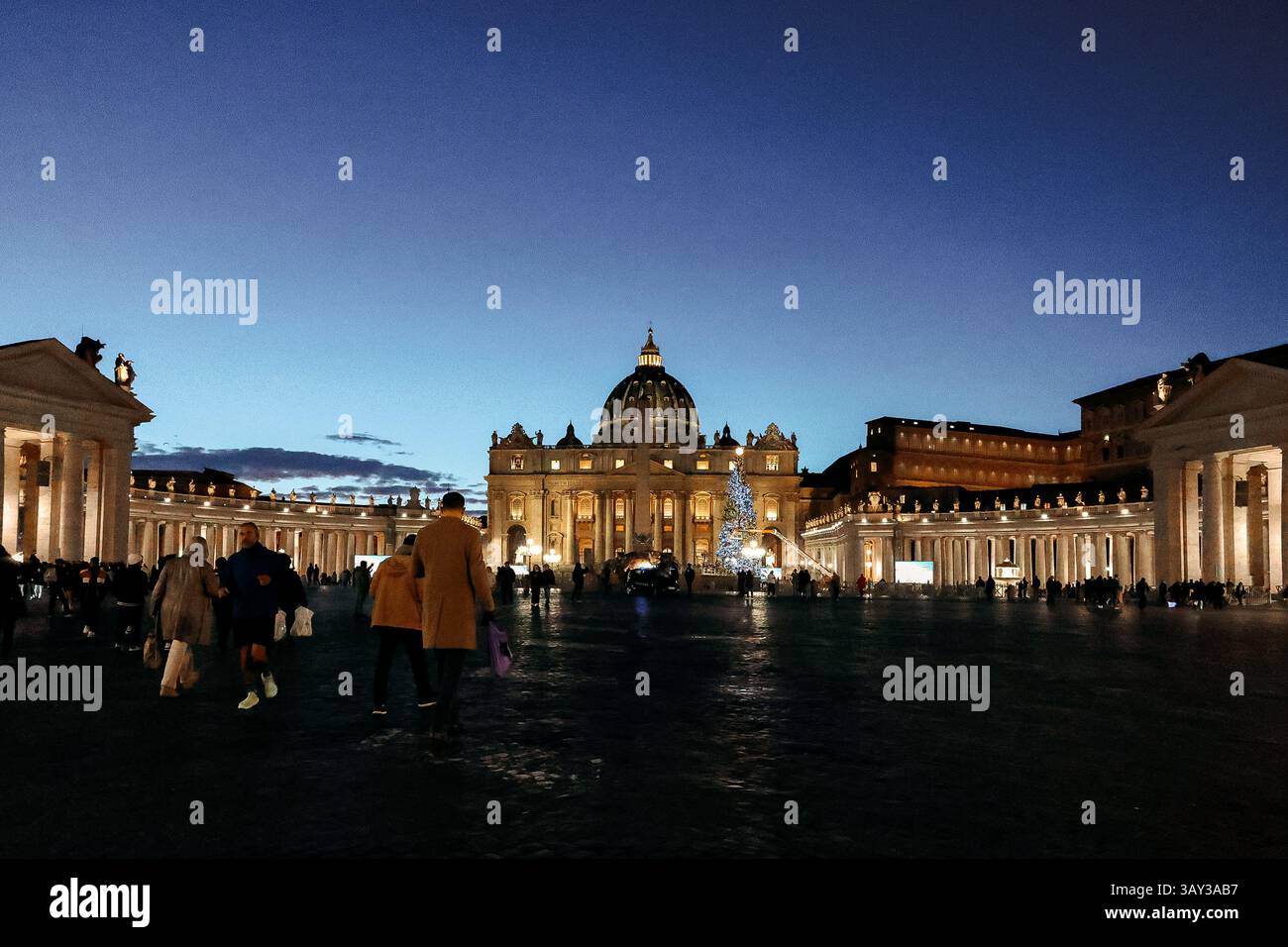 Vatican, Vatican City - December 7, 2023: St Peter's Basilica and St ...