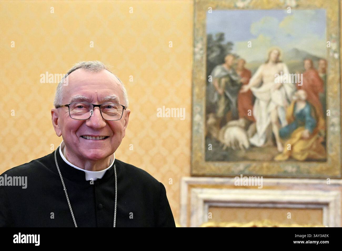 Vatican's Secretary of State cardinal Pietro Parolin (Italy) poses at ...