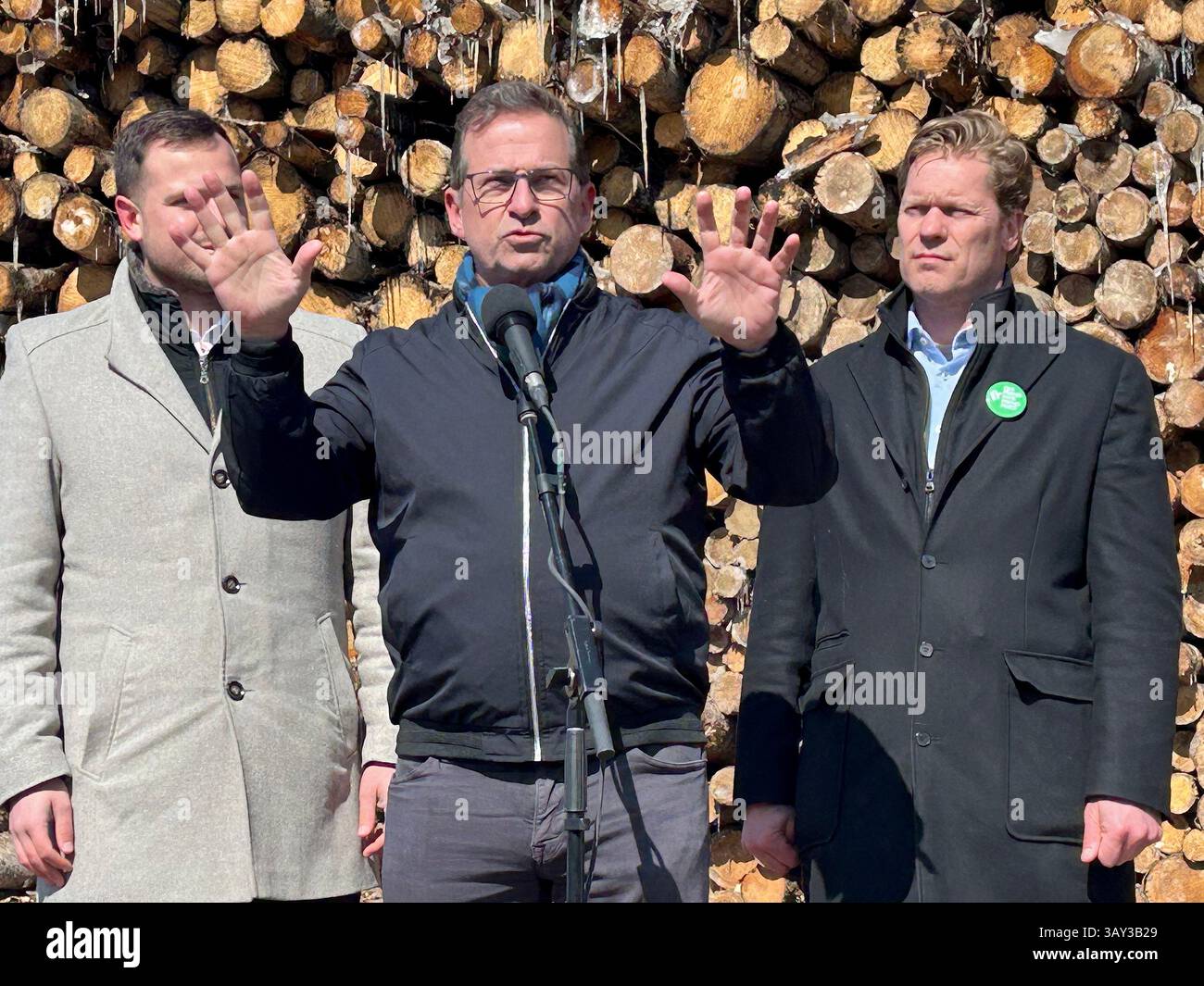 Bloc Quebecois Leader Yves-Francois Blanchet gestures as he speaks ...
