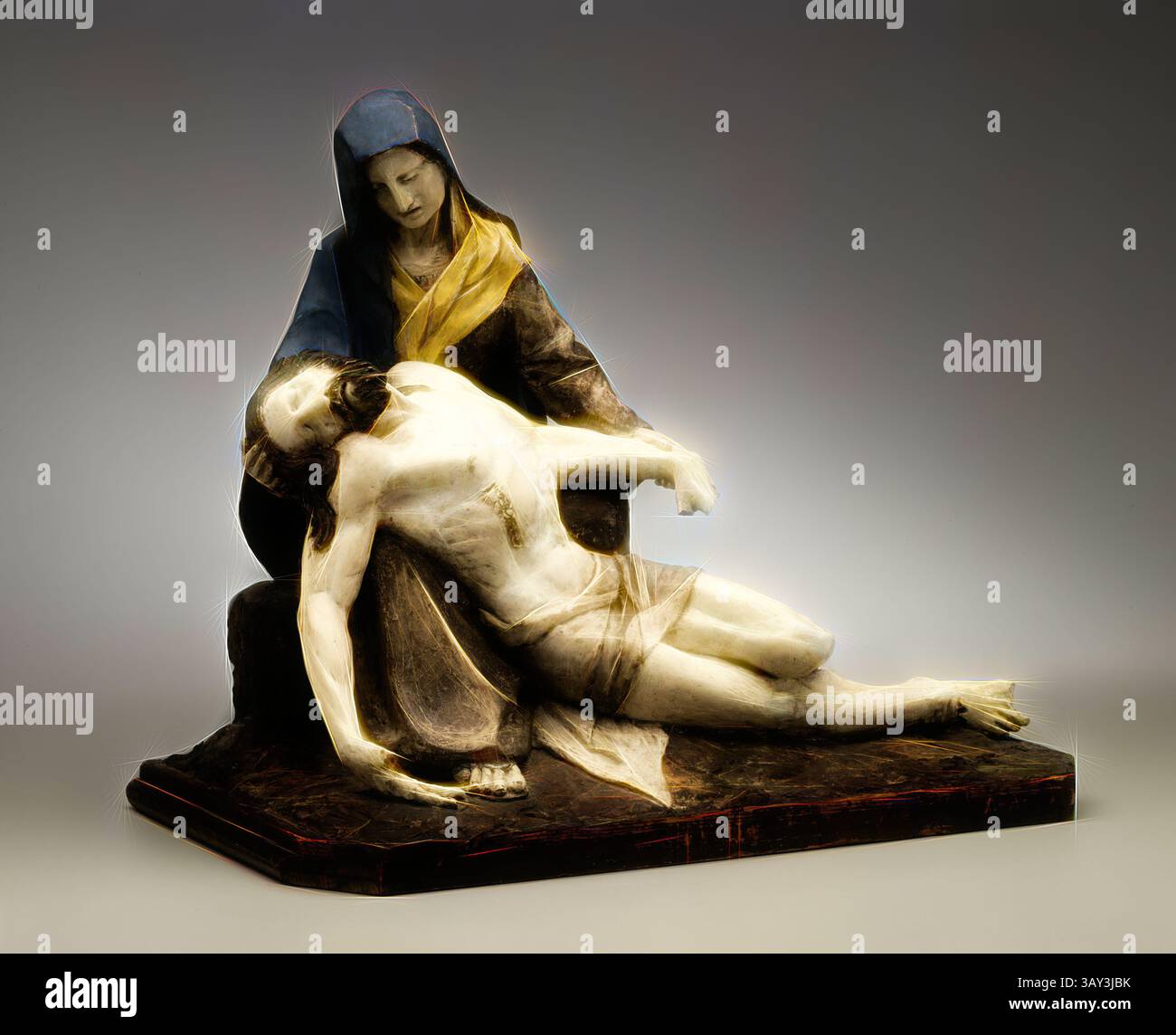 Poignant artistic representation of mary holding hi-res stock ...