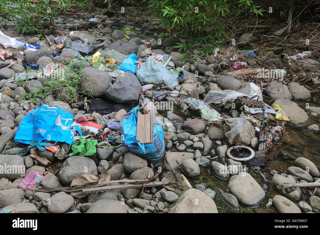 Quezon Province, Philippines. Apr 22,2025. Plastic waste, E-waste ...