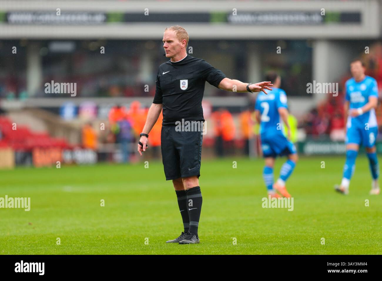 Oakwell Stadium, Barnsley, England - 21st April 2025 Referee Andrew ...