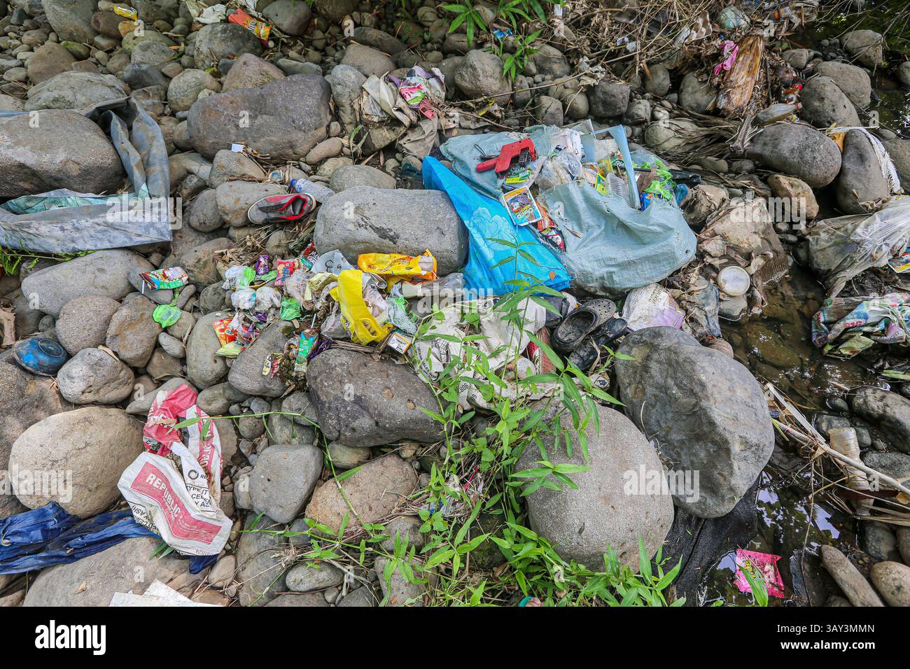 Quezon Province, Philippines. Apr 22,2025. Plastic waste, E-waste ...