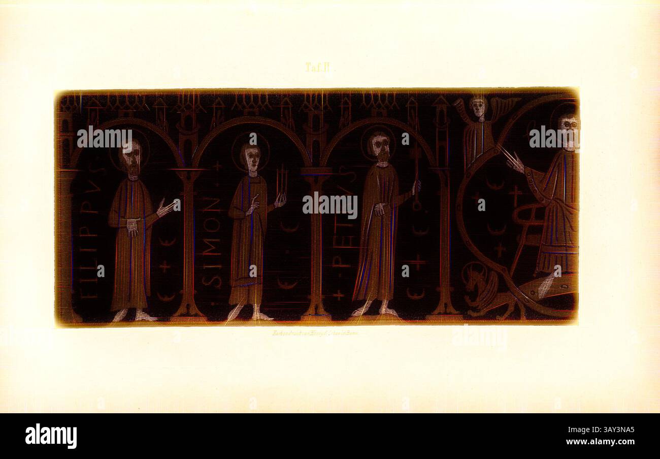 A depiction of four figures, each identifiable by their distinct ...