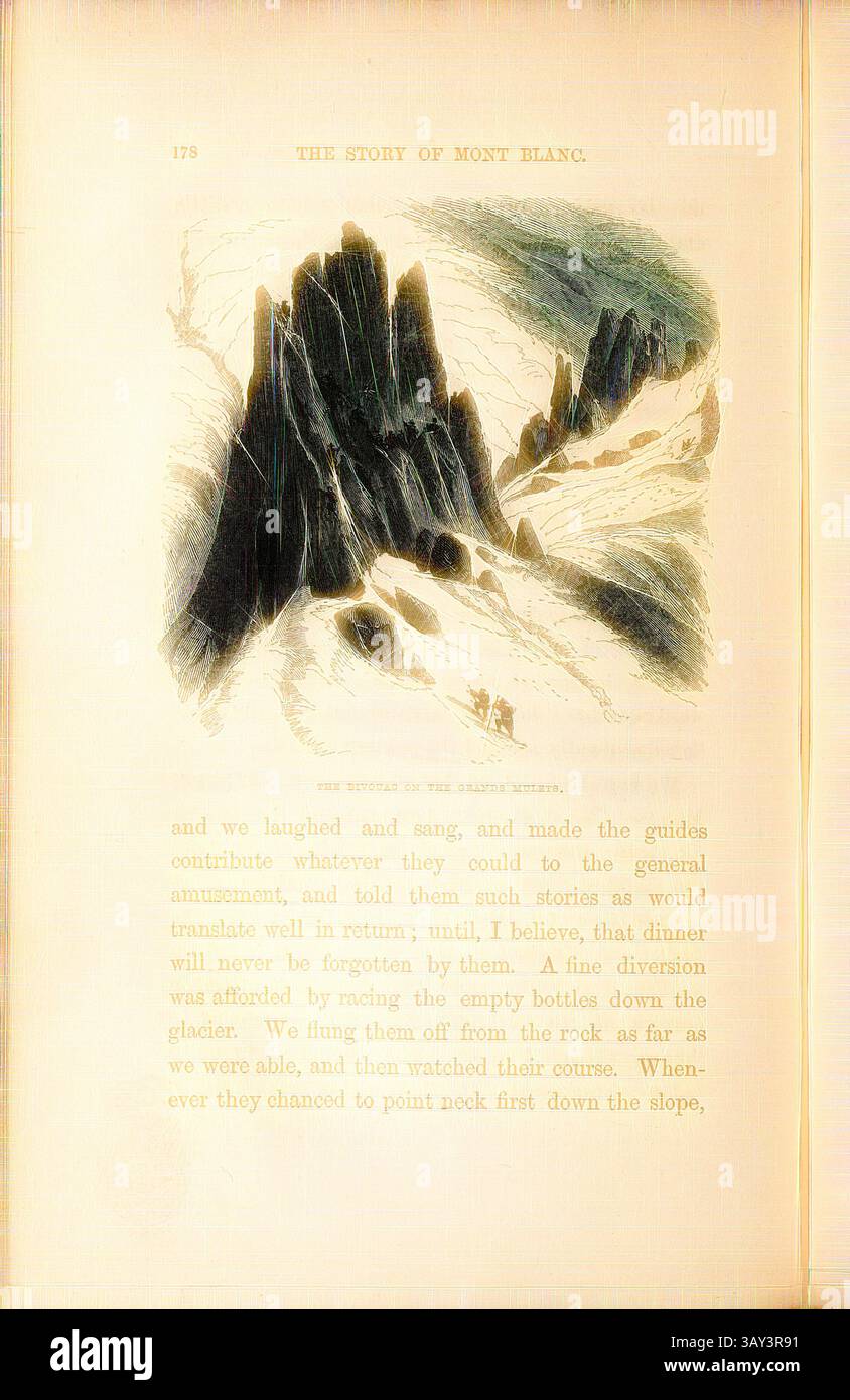 A serene alpine scene captures rugged mountain peaks interspersed with ...