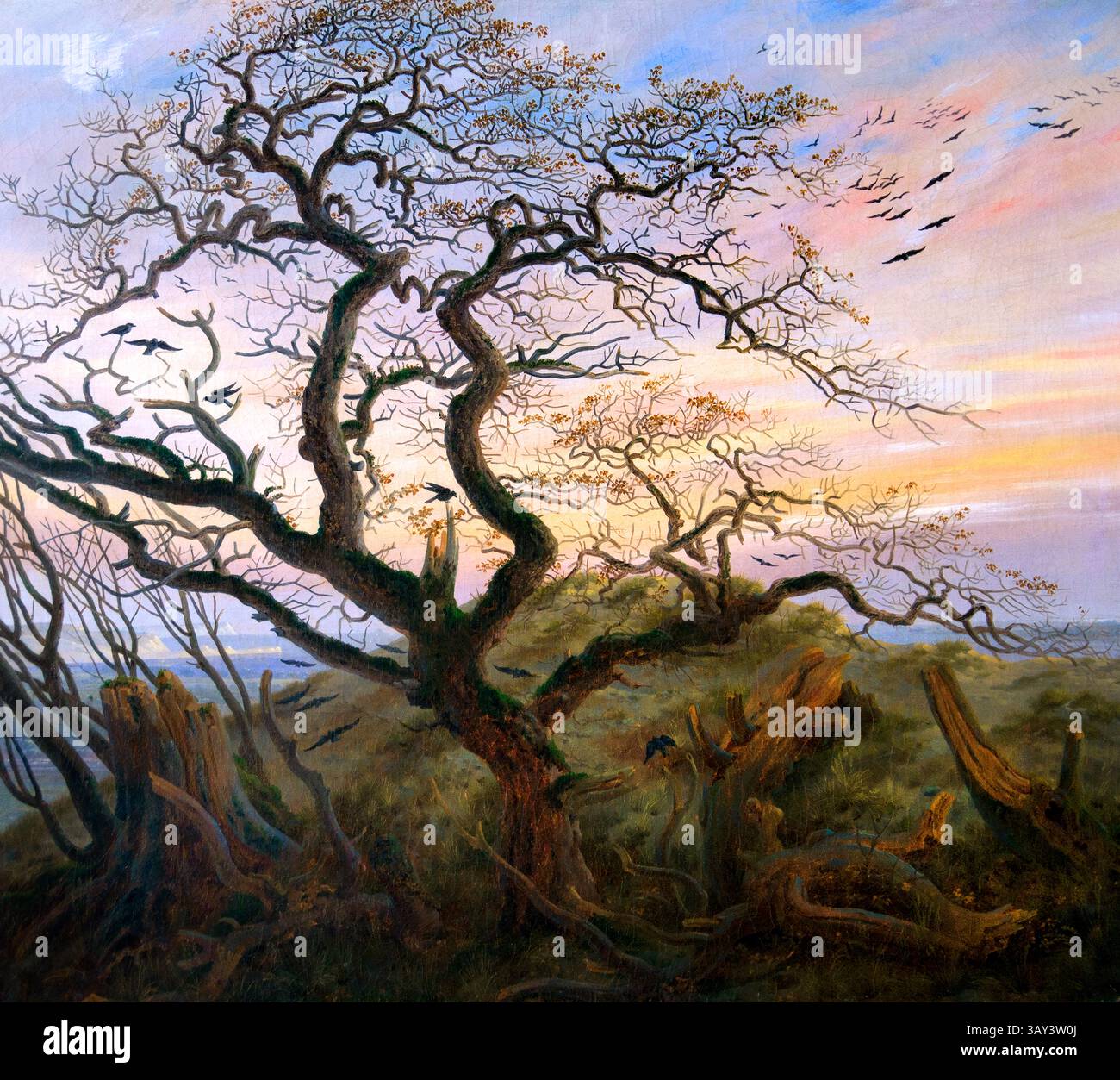 Caspar David FRIEDRICH 1774 - 1840 L'Arbre aux corbeaux (côte de la mer ...