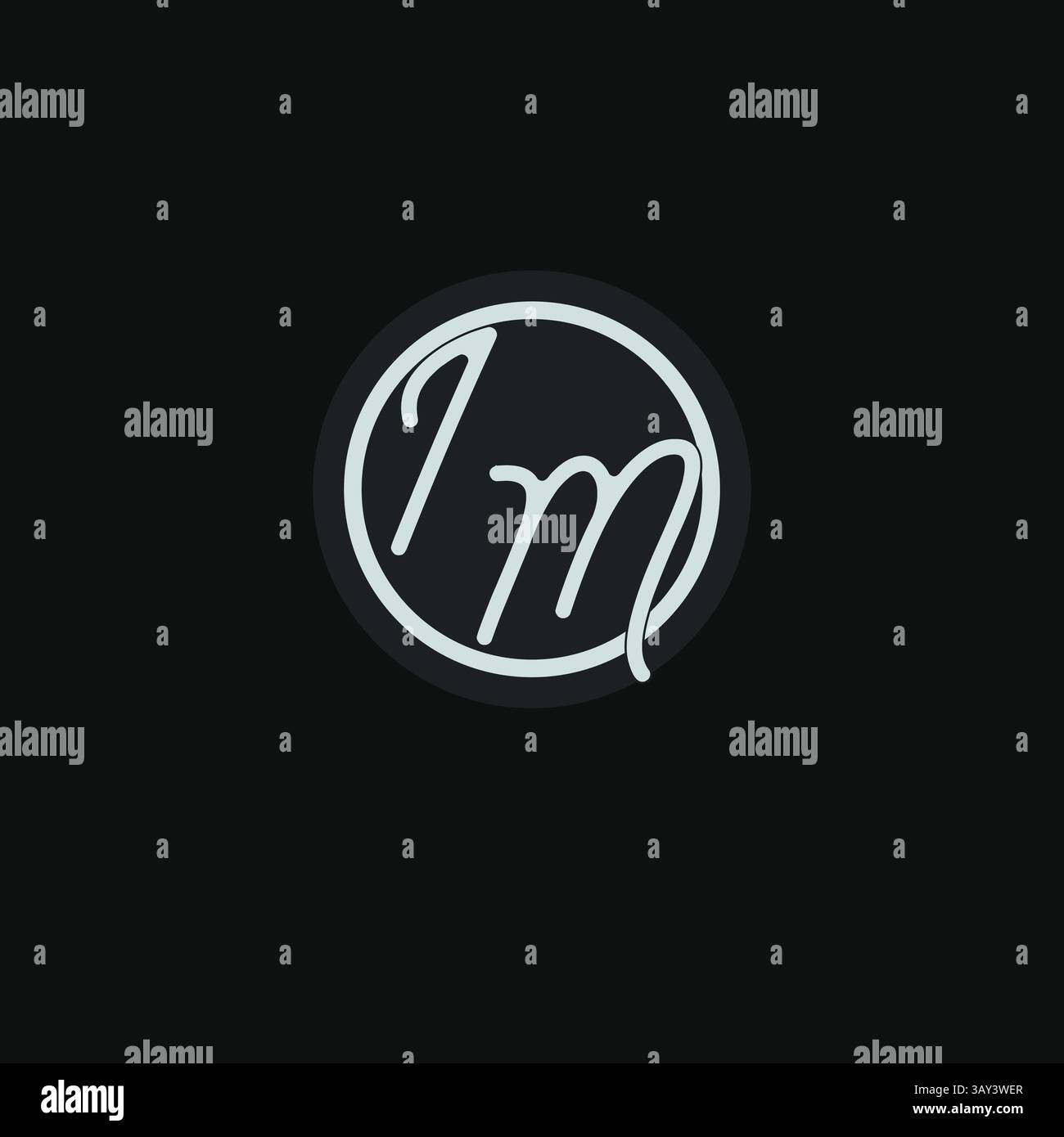 Initials IM logo monogram with simple circle line design inspiration ...