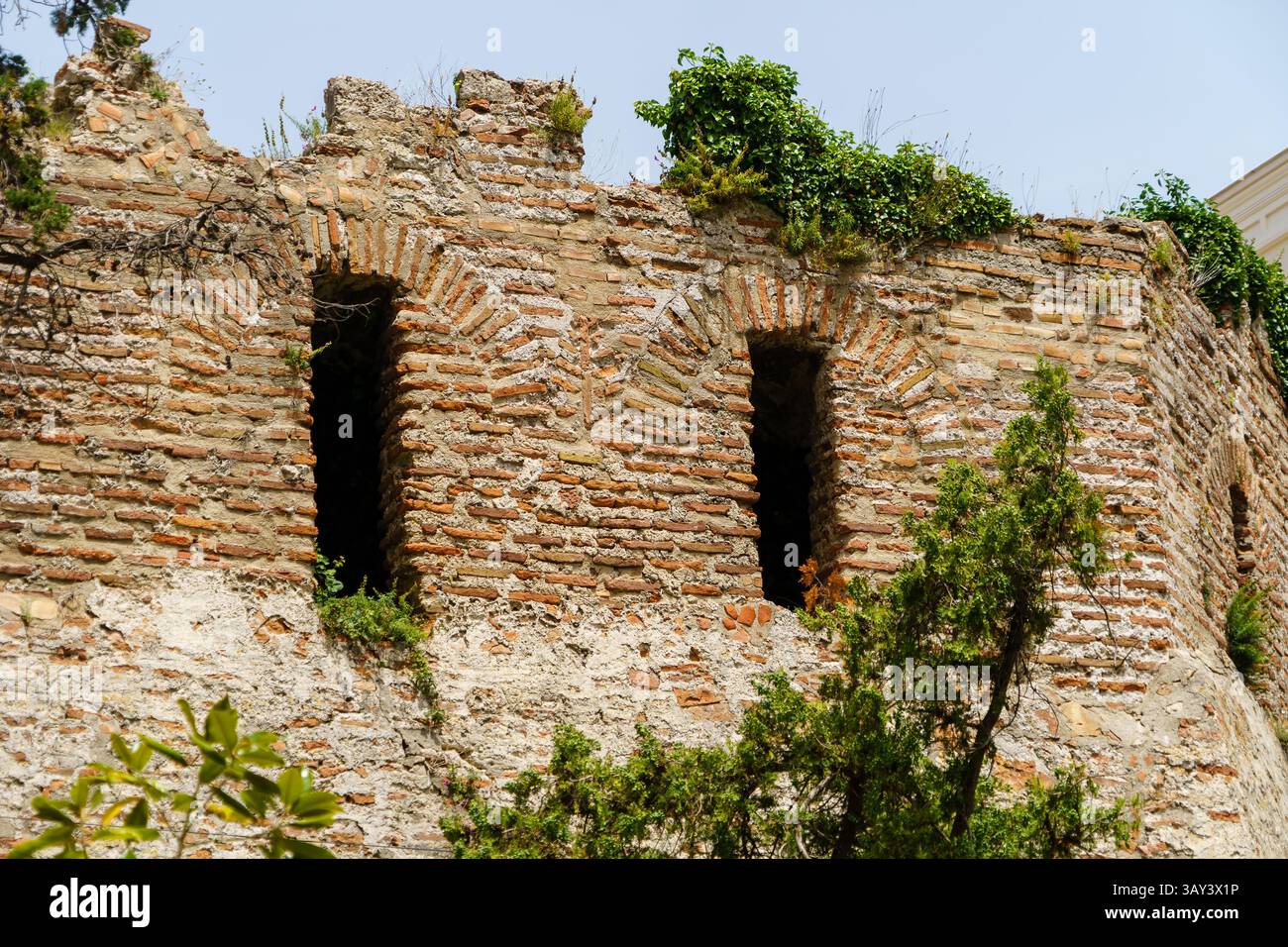 May 2024. Durres, Albania. The remains of the ancient city wall, built ...