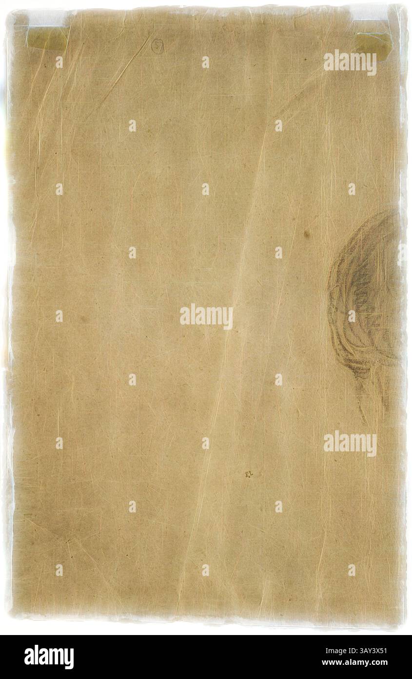 A textured, aged piece of paper with subtle markings and a faint ...