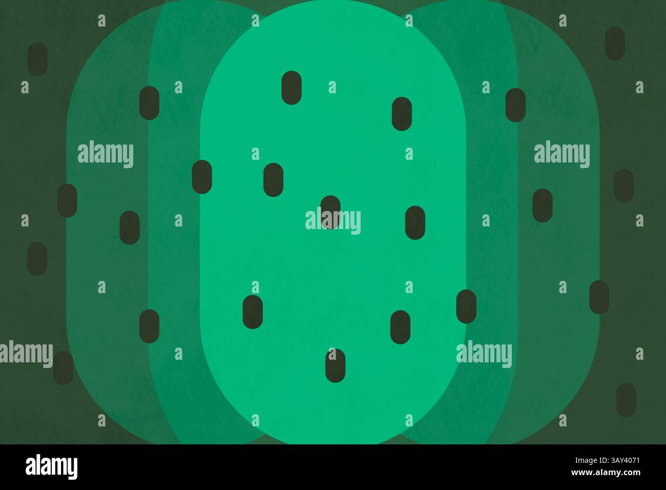 Abstract art featuring overlapping green and black shapes, resembling a ...