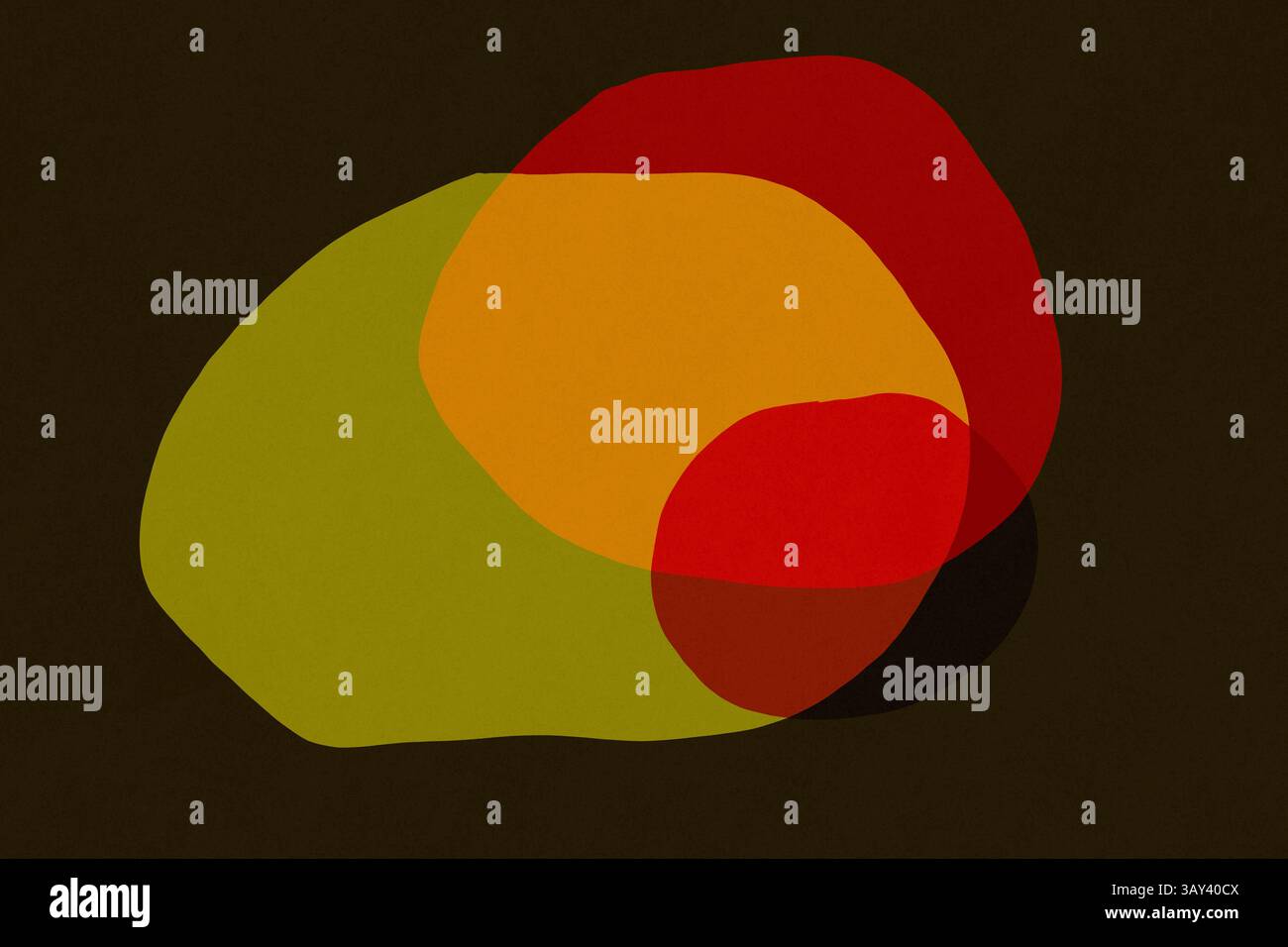 Abstract illustration featuring overlapping geometric shapes in warm ...