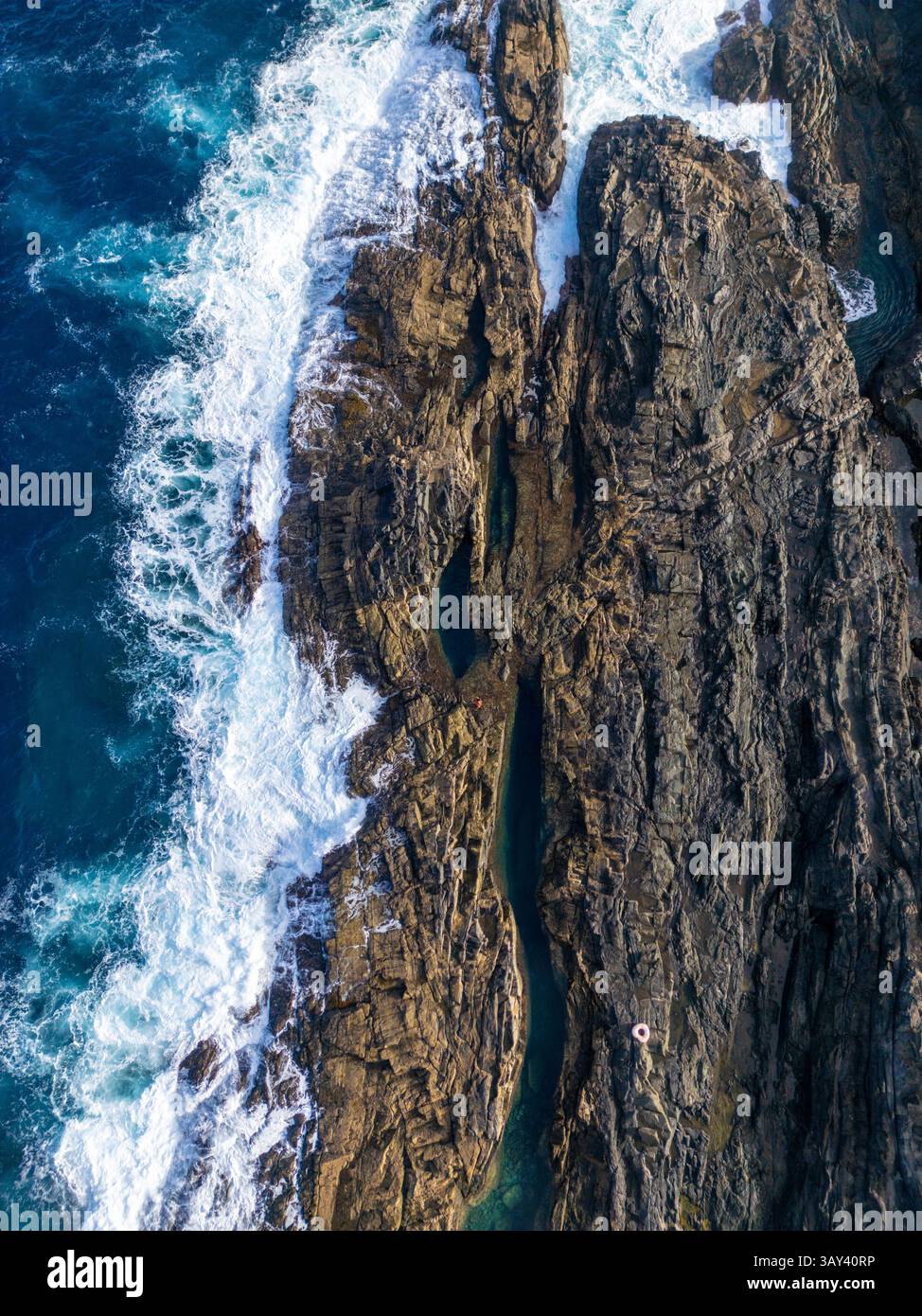 From above, captured by a drone, this image showcases the rugged beauty ...
