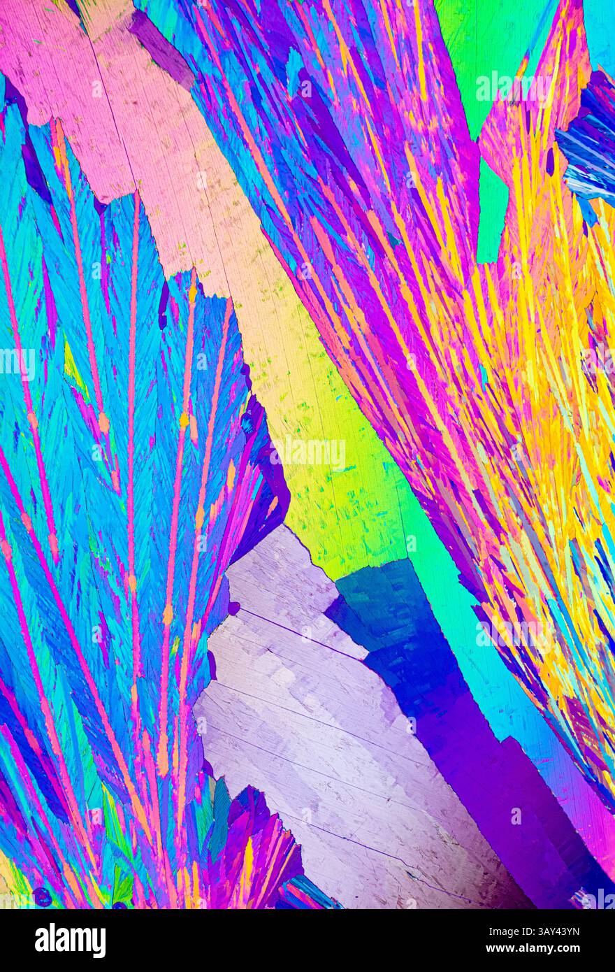 A dazzling microscopic image capturing the crystalline structure of ...