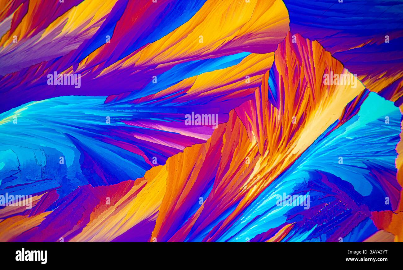This image showcases the intricate details of adipic acid crystals ...