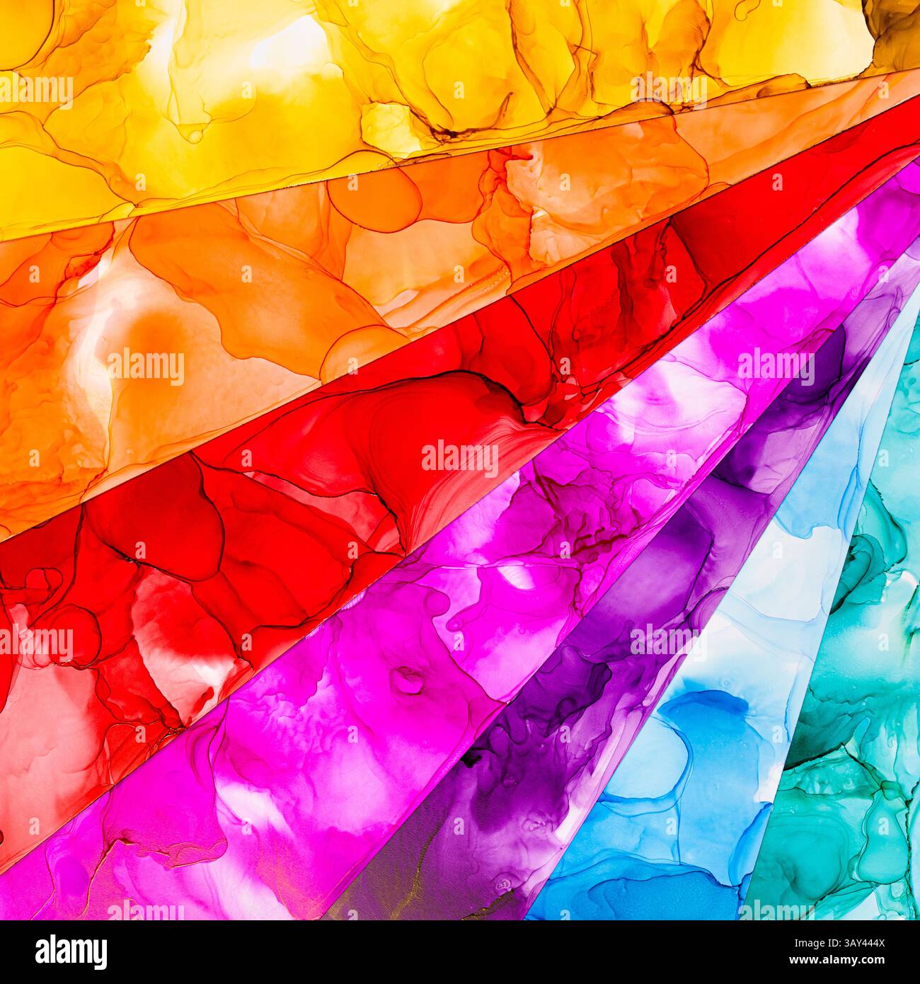 Vibrant abstract artwork featuring layers of colors liquid textures on ...