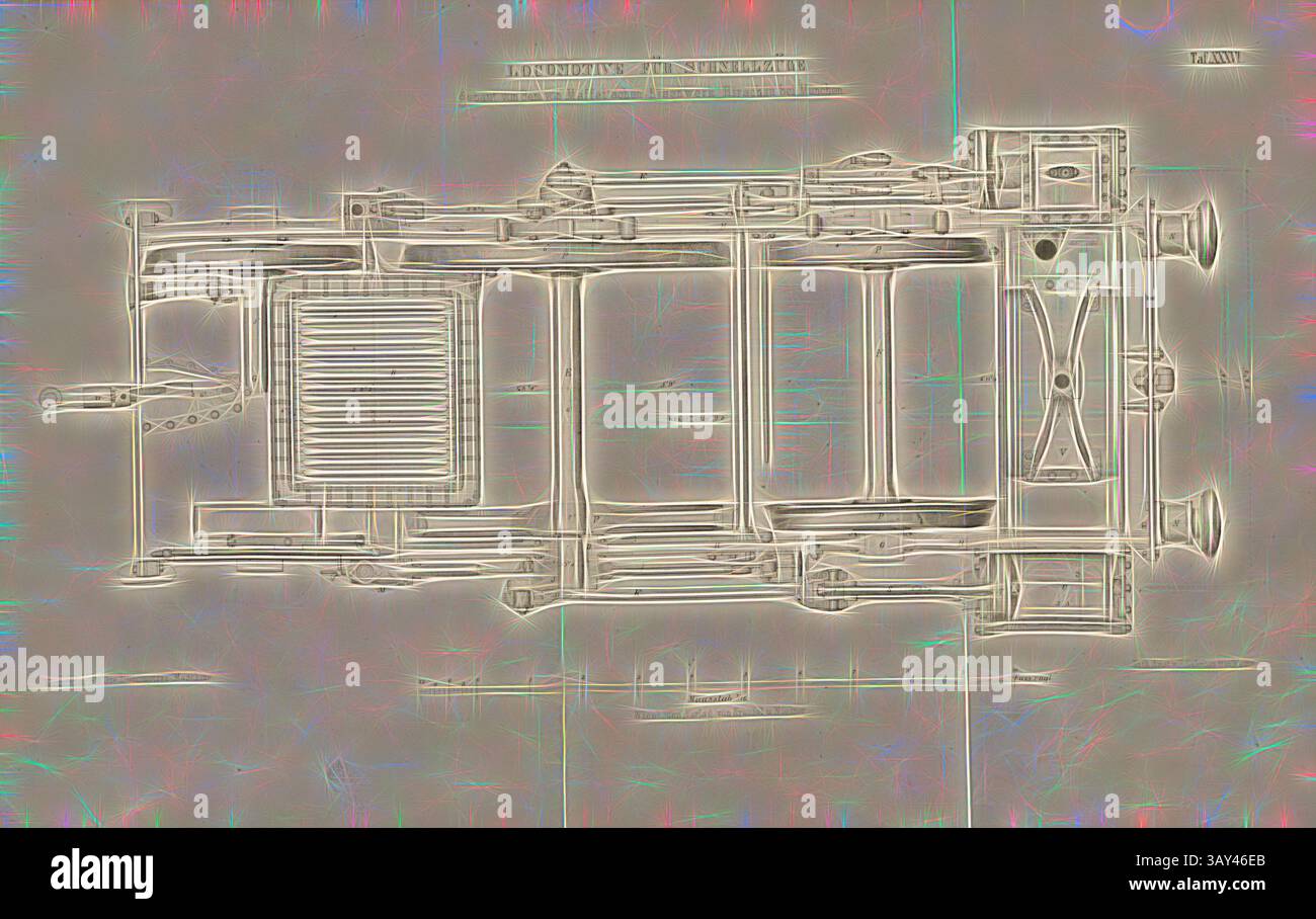 A detailed technical drawing of an industrial machine, showcasing its ...