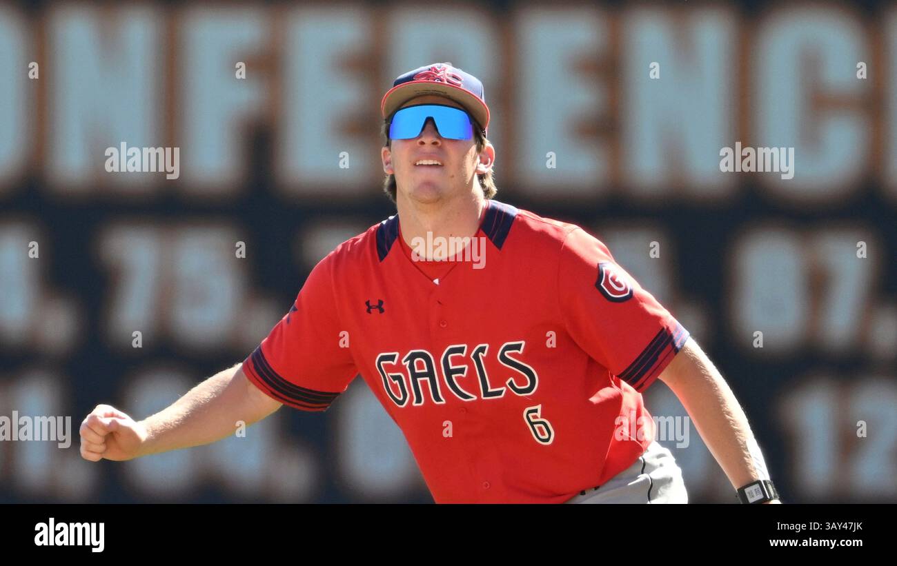 Saint Marys' Brady Petit during an NCAA baseball game on Saturday ...