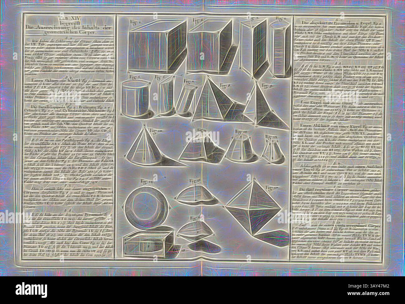 A detailed illustration showcasing various geometric shapes, including ...