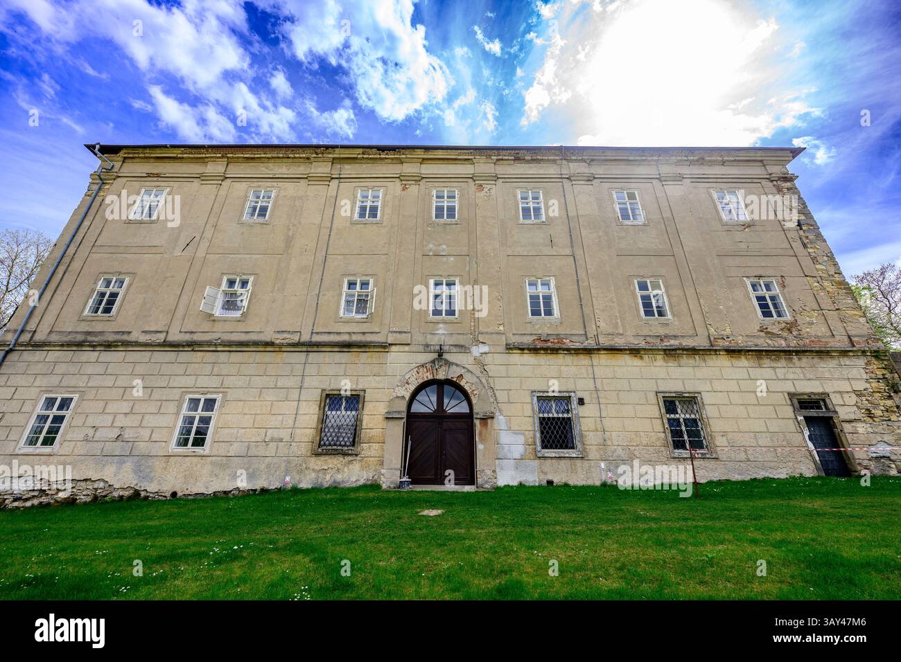 Vlastislav, Czech Republic. 22nd Apr, 2025. The Skalka Castle, the ...