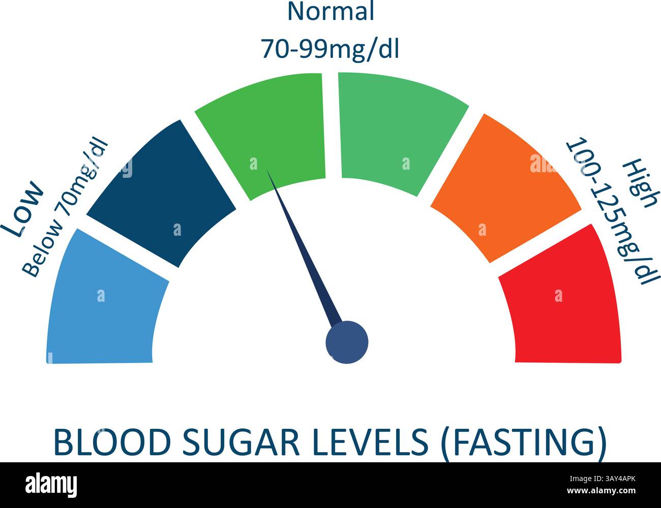 Chart showing the blood sugar levels Stock Vector Image & Art - Alamy